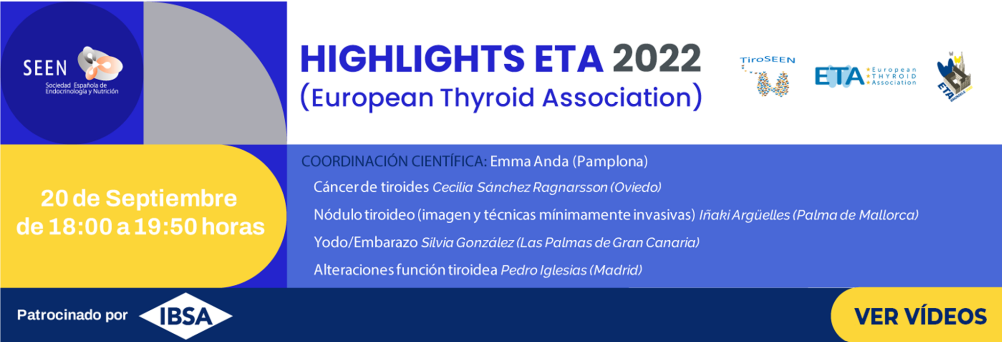 Videos de los HIGHLIGHTS ETA 2022 - SAEDYN